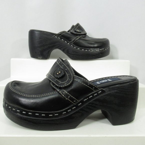 lei | Shoes | Lei Platform Clogs Y2k Black Chunky Block Heel Clogs Size ...